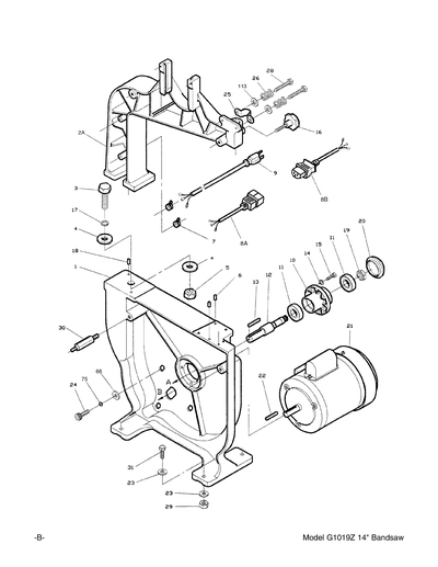 Parts for 14 Bandsaw Grizzly Industrial