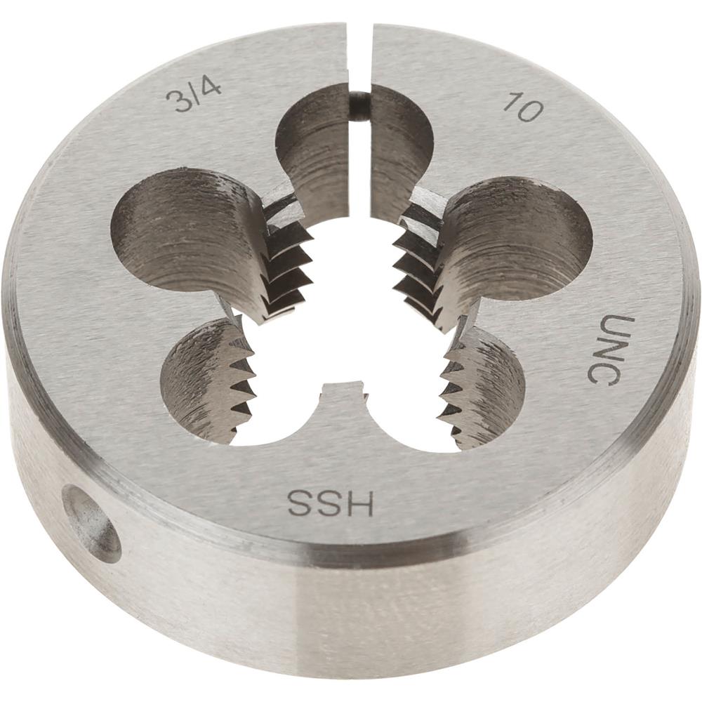 HSS Round Adjustable Split Die - 3/4"-10 x 2" - Grizzly Industrial