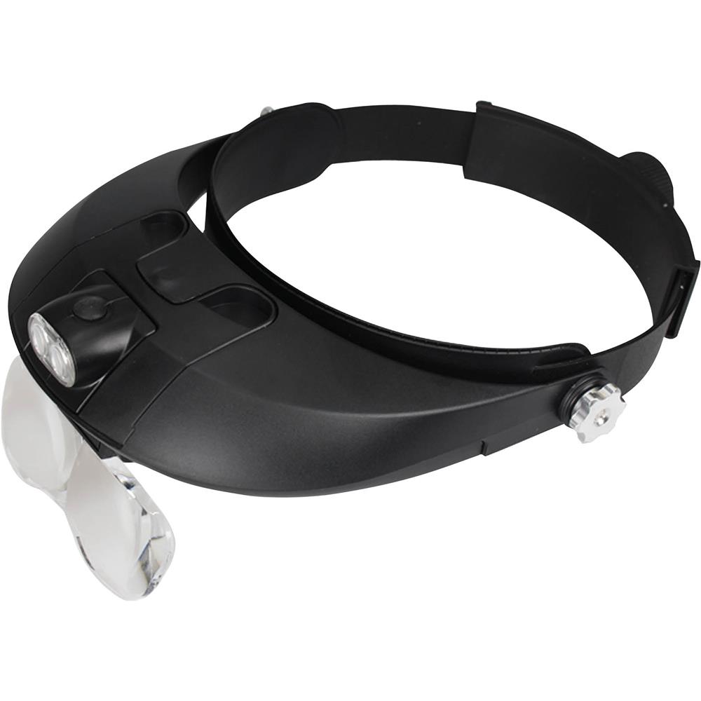 LED Head Magnifier - Black - Grizzly Industrial