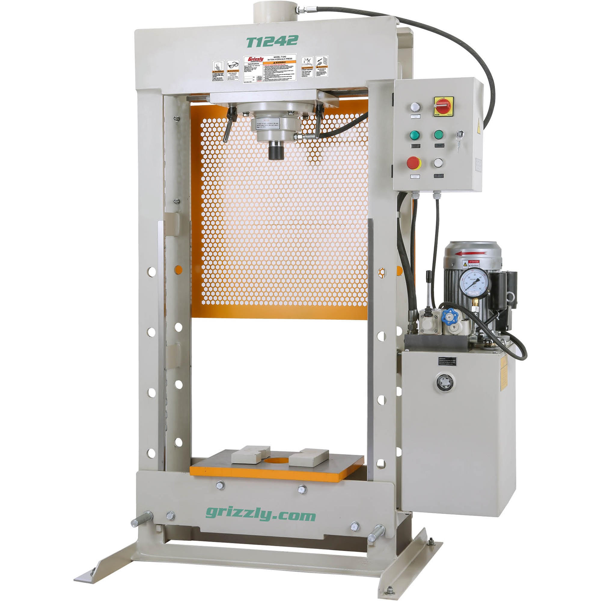 30 Ton Electric Hydraulic Shop Press - Grizzly Industrial, Inc.