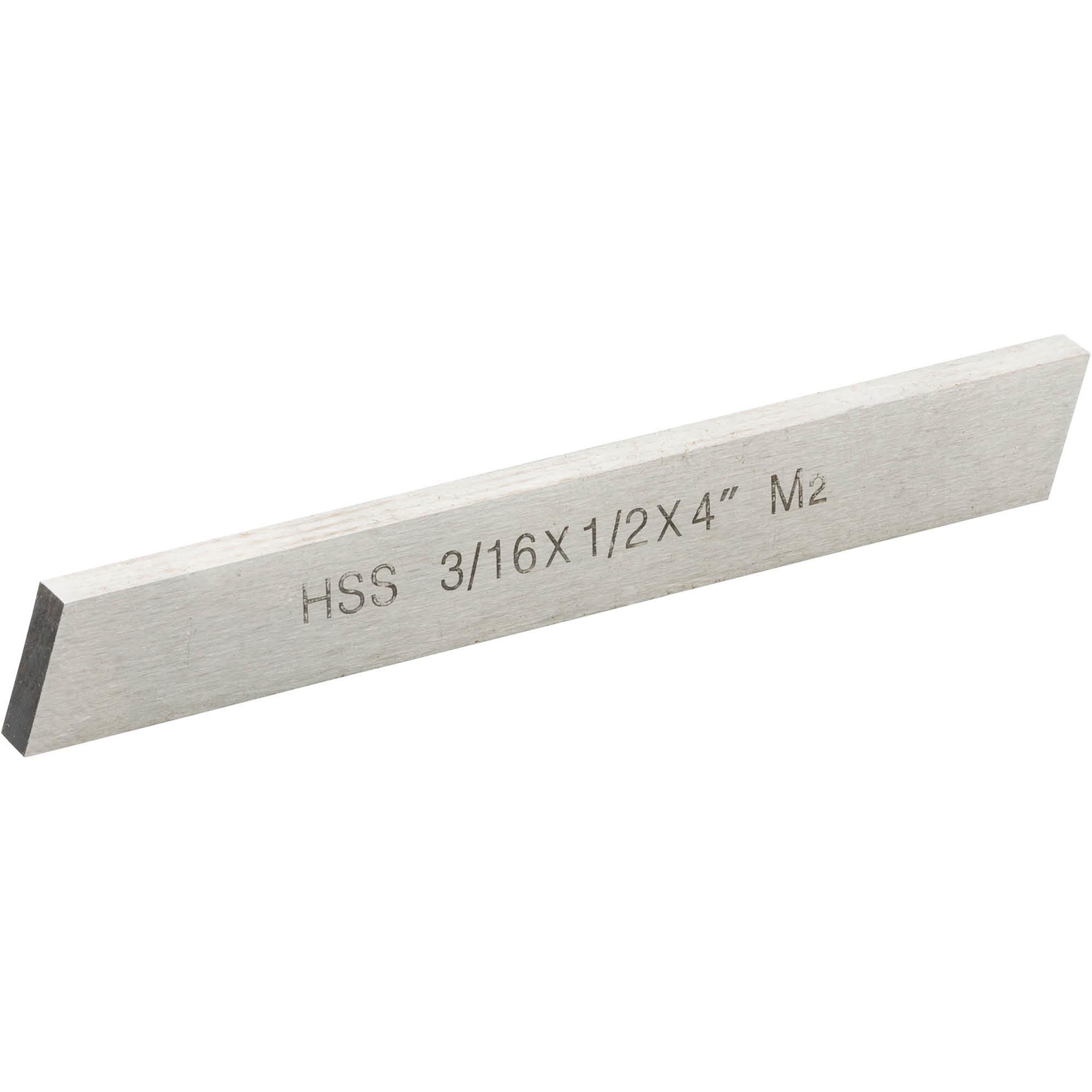 3/16" x 1/2" x 4" HSS Rectangle Tool Bit - Grizzly Industrial