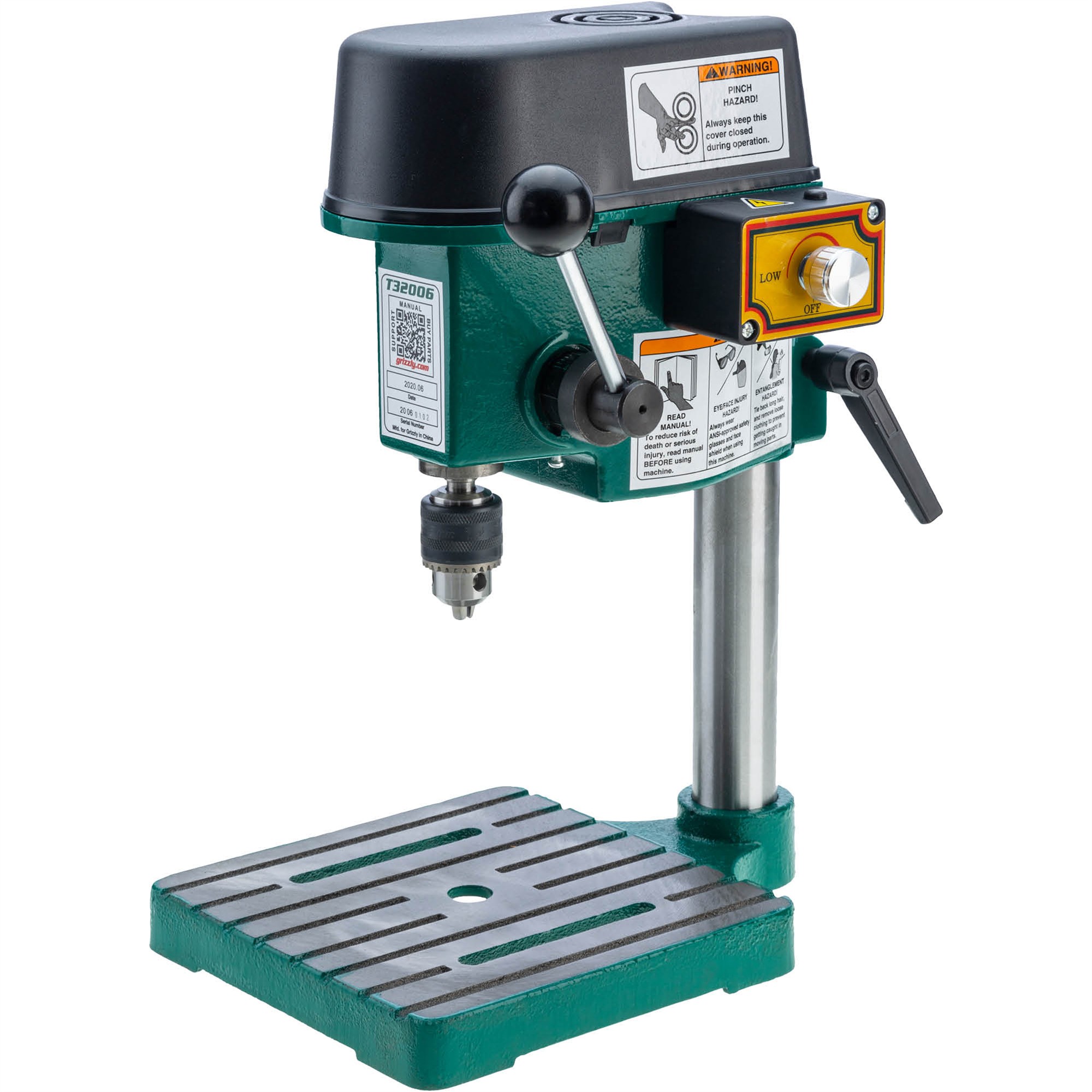 Variable Speed Mini Benchtop Drill Press Grizzly Industrial