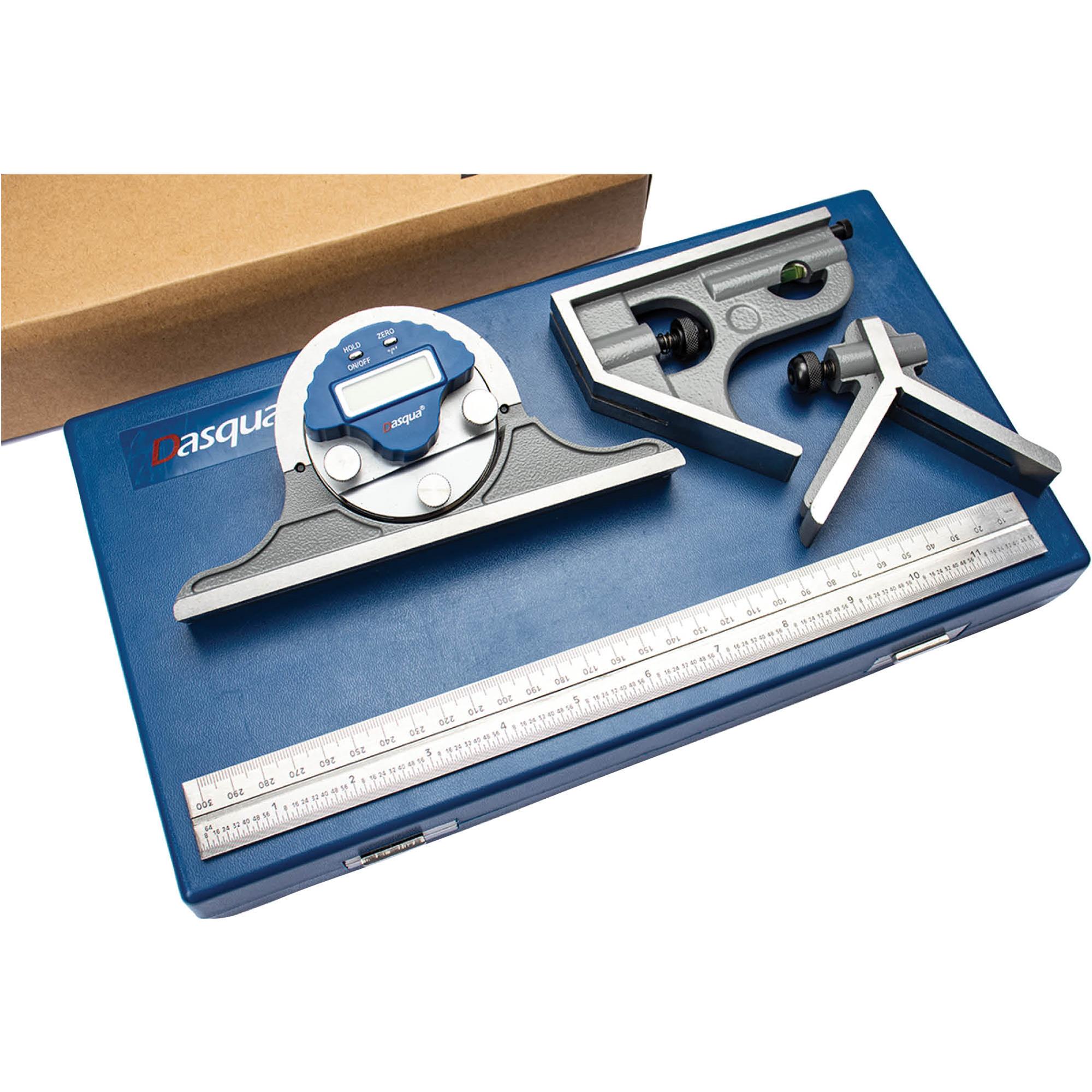 Combination Square Set with Digital Protractor, 4 Pc. - Grizzly Industrial