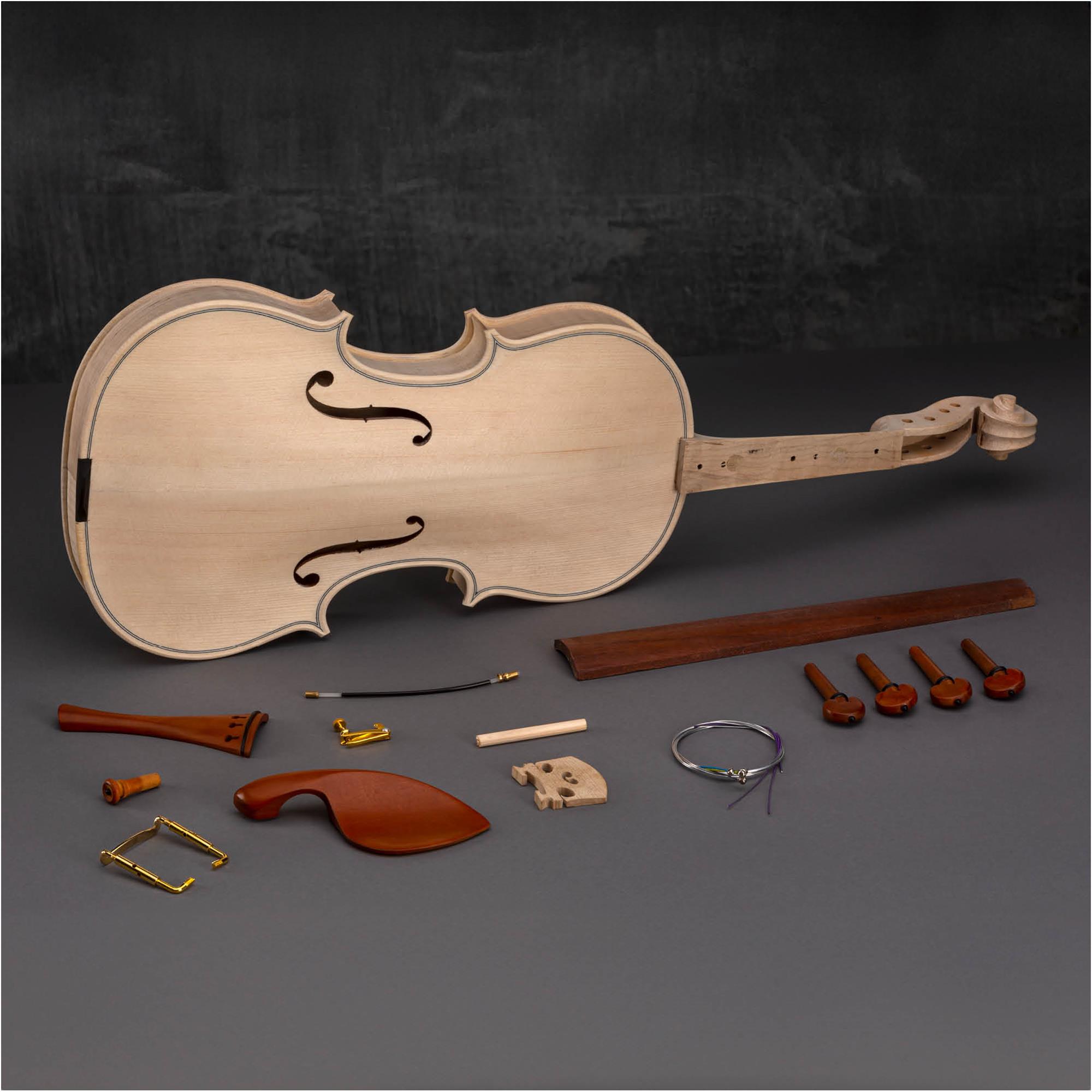Solid Fiddleback Maple with Spruce Front Violin Kit - Grizzly Industrial